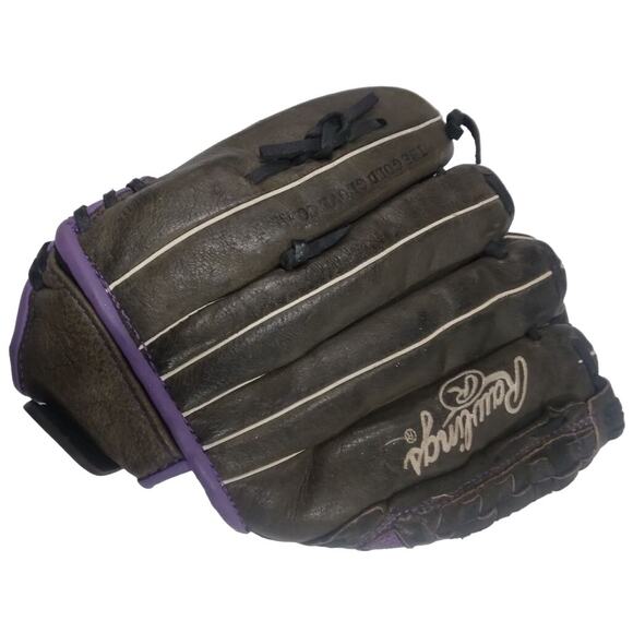 Rawlings | Other | Rawlings Storm Black Purple All Leather Baseball Rht ...